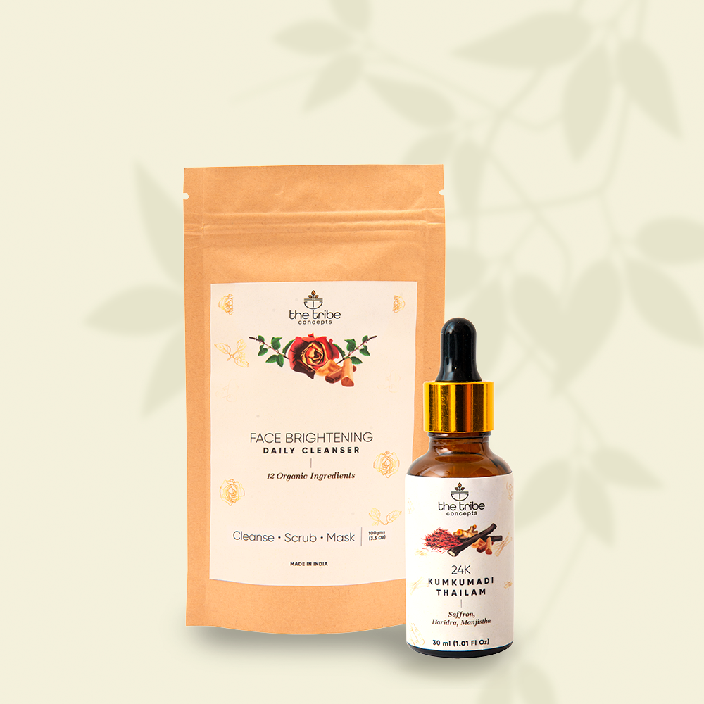 Buy Ayurvedic Facial Kit For Brightening in USA - The Tribe Concepts ...